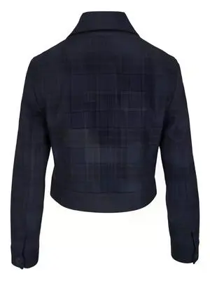 Akris Lewitt Checked Jacket - Blue