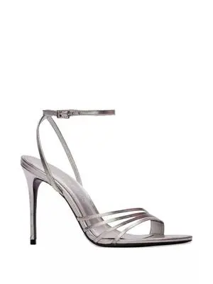 BLACK SUEDE STUDIO Ella Metallic Multi-strap Sandals - Silver