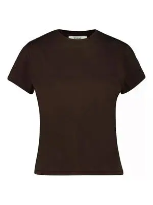 FRAME Crew-neck Short-sleeve T-shirt - Brown