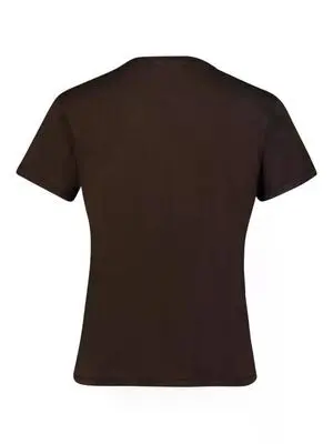 FRAME Crew-neck Short-sleeve T-shirt - Brown