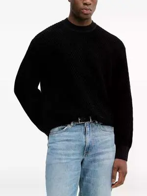 BOSS Textured Crew-neck Sweater