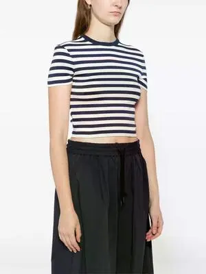Ralph Lauren Striped Cropped Top - Blue