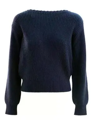 Long Sleeve Boat Neck Sweaters