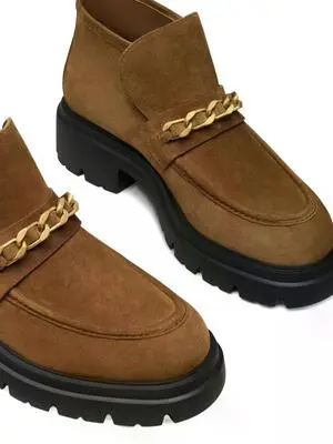 STUART WEITZMAN Chain-detail Ankle Boots - Brown