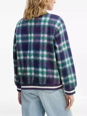 BENETTON Checked Zip-up Jacket - Purple