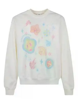 Casablanca Graphic-print Crew-neck Sweatshirt - Neutrals