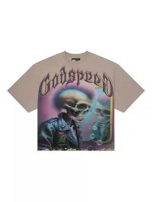 GODSPEED In The Mirror Graphic-print T-shirt - Grey