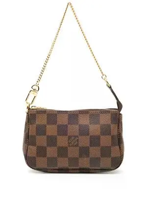 LOUIS VUITTON 2014 Damier Ebene Mini Pochette Accessoires Handbag