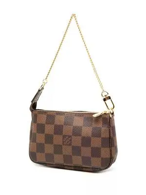 LOUIS VUITTON 2014 Damier Ebene Mini Pochette Accessoires Handbag
