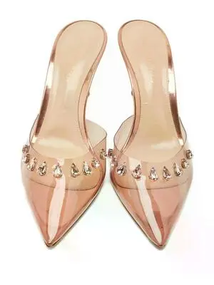 GIANVITO ROSSI Plexi Crystal-embellished Heeled Mules
