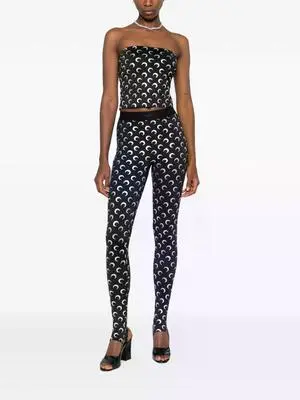 MARINE SERRE Moon Print Tube Top - Black