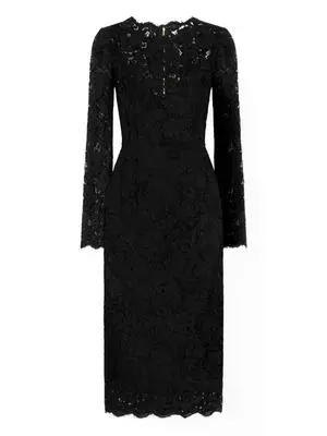 Long Sleeve Lace Midi Dresses