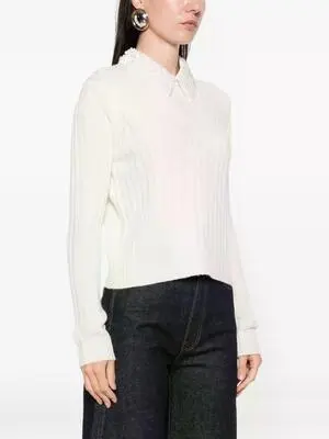 Maje Beaded-collar Sweater