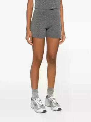 Maje Embellished Knit Shorts - Grey