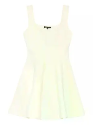 Maje Jacquard Knit Skater Dress - Yellow