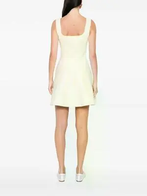 Maje Jacquard Knit Skater Dress - Yellow