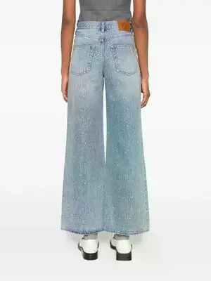 Maje Embellished Wide-leg Jeans
