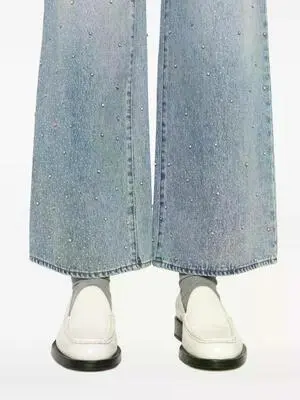 Maje Embellished Wide-leg Jeans