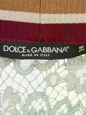 Dolce & Gabbana Oversized Cardigan With Lace Panel