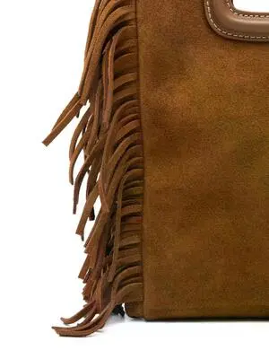 Maje Fringed Tote Bag - Brown