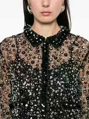 Maje Embellished Collared Shirt