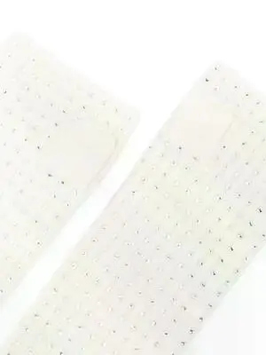 Maje Embellished Wool Gloves - Neutrals