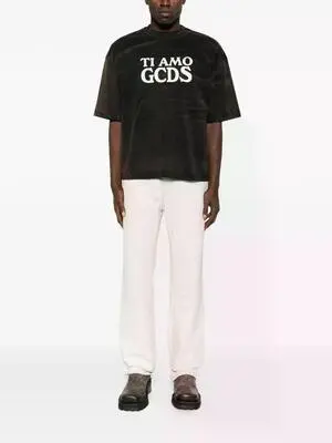COLE BUXTON Cracked-finish Trousers