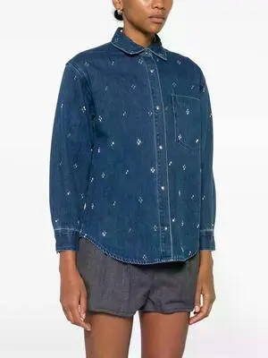Maje Crystal-embellished Buttoned Shirt