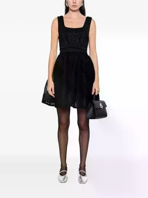 Maje Embroidered Mini Dress
