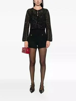 Maje Sequin Embellished Cardigan - Black