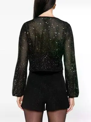 Maje Sequin Embellished Cardigan - Black