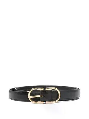 Maje Buckle Leather Belt - Black