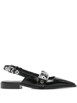 Maje Eyelet Strap Loafer