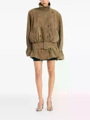 ROTATE BY BIRGER CHRISTENSEN Oversized Suede Jacket
