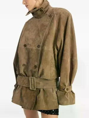 ROTATE BY BIRGER CHRISTENSEN Oversized Suede Jacket