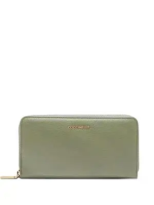 COCCINELLE Leather Zip Wallet - Green