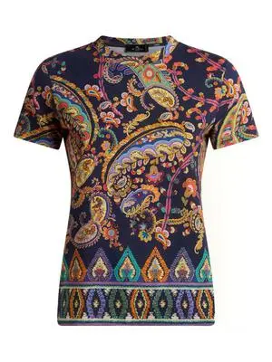 Etro Round Neck T-shirts For Women