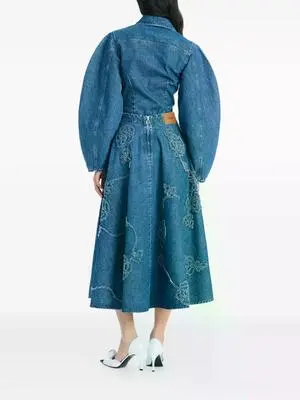 ROTATE BY BIRGER CHRISTENSEN Fitted Denim Shirt