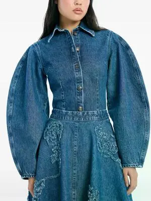 ROTATE BY BIRGER CHRISTENSEN Fitted Denim Shirt