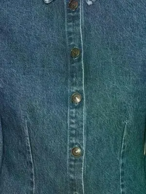 ROTATE BY BIRGER CHRISTENSEN Fitted Denim Shirt