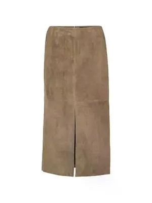 ROTATE BY BIRGER CHRISTENSEN Suede Midi Pencil Skirt