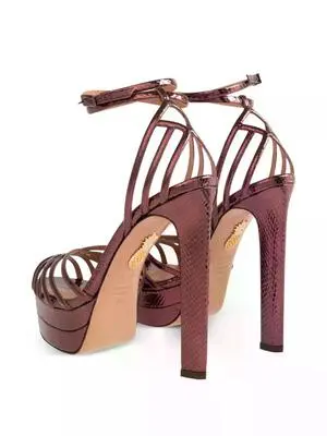 AQUAZZURA Wild Dream Platform Sandals - Red