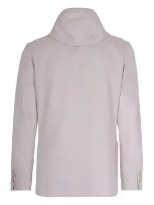 Eleventy Hooded Buttoned Jacket - Blue