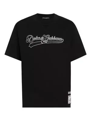 Dolce & Gabbana Logo-embroidered Patch-detail T-shirt
