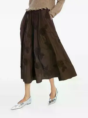 ROTATE BY BIRGER CHRISTENSEN Floral Maxi Skirt - Brown
