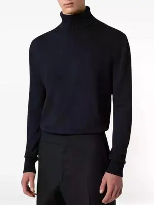 LARDINI Roll-neck Sweater - Blue