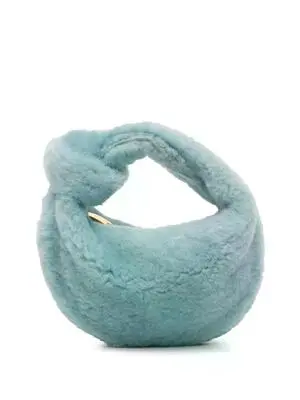 Bottega Veneta Mini Shearling Jodie Hobo Bag - Blue