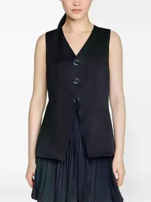 Sandro Sleeveless V-neck Layered Mini Dress