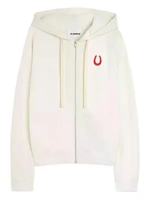 JIL SANDER Horseshoe Zip-up Hoodie - Neutrals