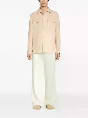 Sandro Oversized Buttoned Shirt With Flap Pockets